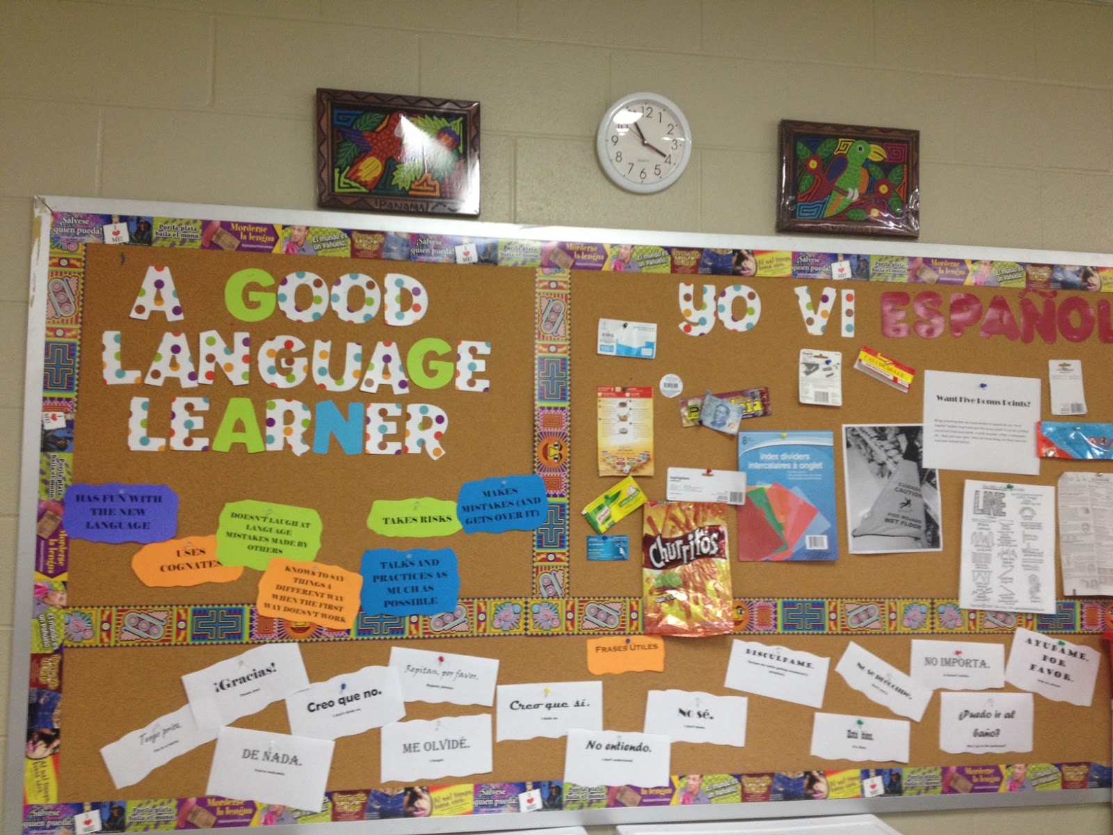 Spanish Teacher Bulletin Board Ideas - Yo Vi Espanol Board