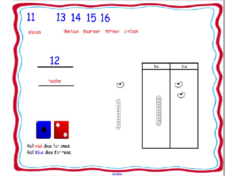 Smartboard Teen Number Generator - Classroom Freebies