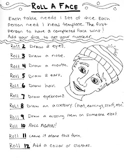 The Art Creature: Roll A Face Game