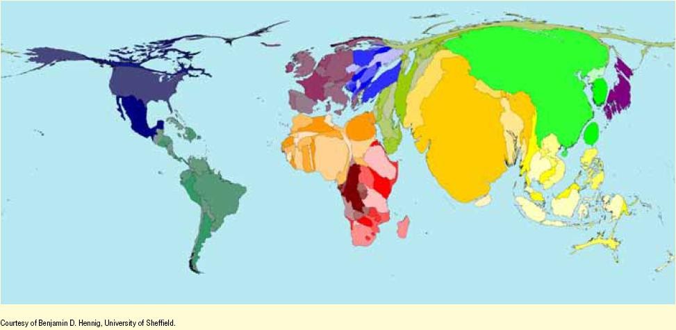 CONVERSABLE ECONOMIST: What if Country Size Was Relative to Population ...