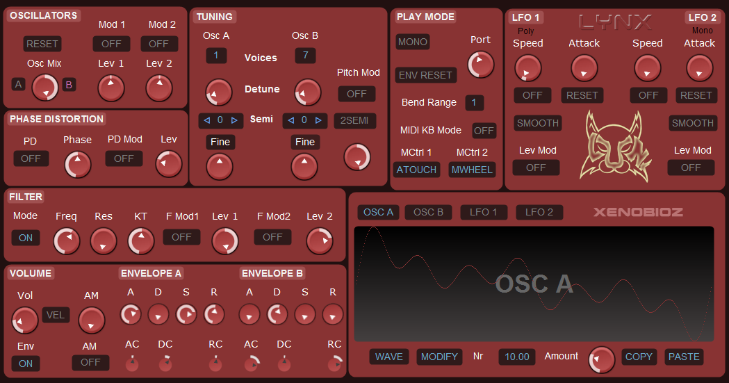Xenobioz released Lynx free synth plugin - SYNTH ANATOMY