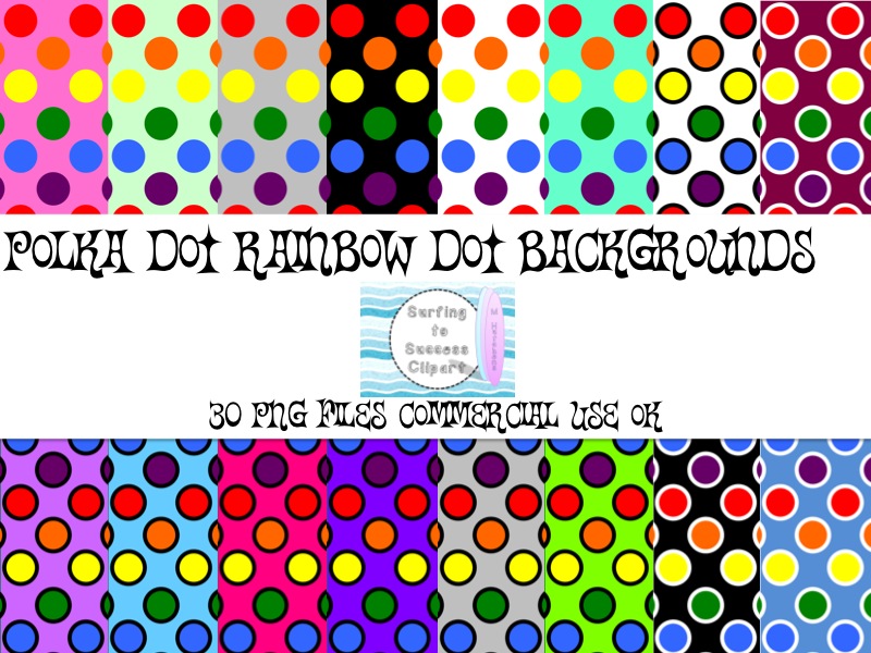 Free Polka Dot Rainbow Dots - Surfing to Success