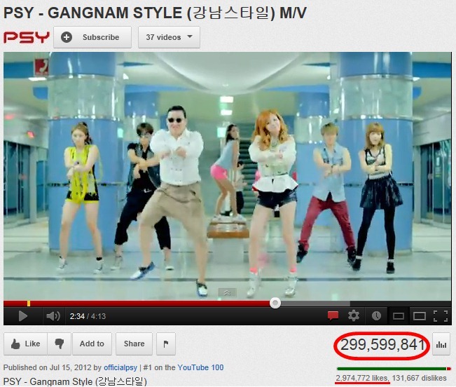 Psy’s “Gangnam Style,” most liked and most viewed music video in YouTube history! - LionhearTV