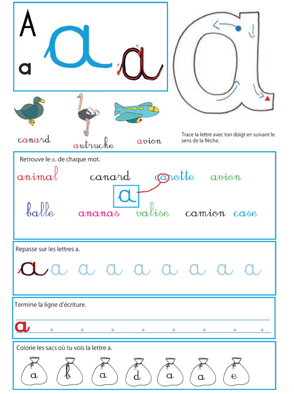 le blog de nounou fanny: apprendre la lettre A