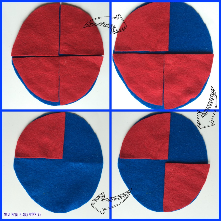Mini Monets and Mommies: Kids' Math Activity: Beach Ball Felt Fractions
