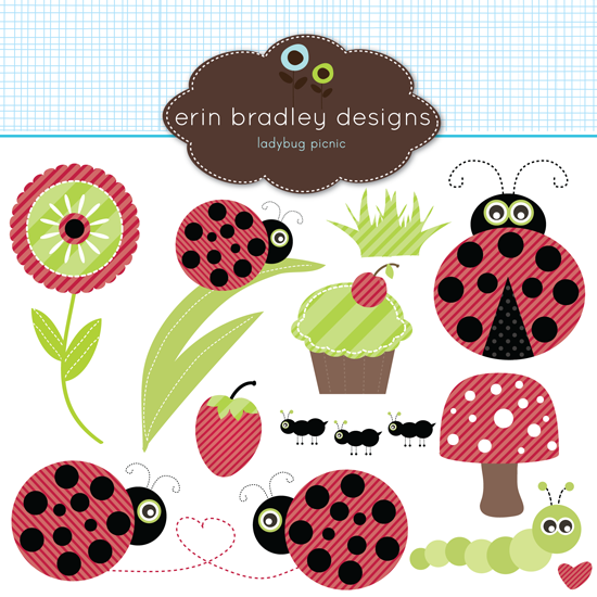 Erin Bradley Designs: NEW! Ladybug Picnic Collection