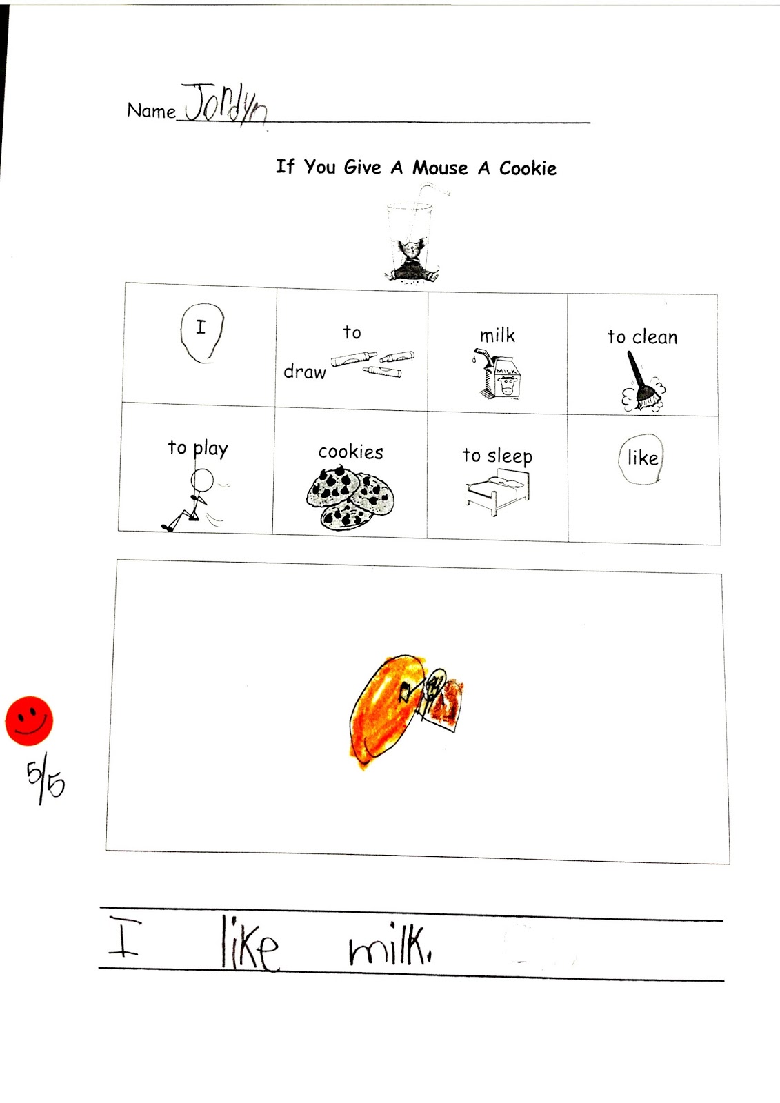 ESOL with Ms. Nelson: If You Give a Mouse a Cookie Writing