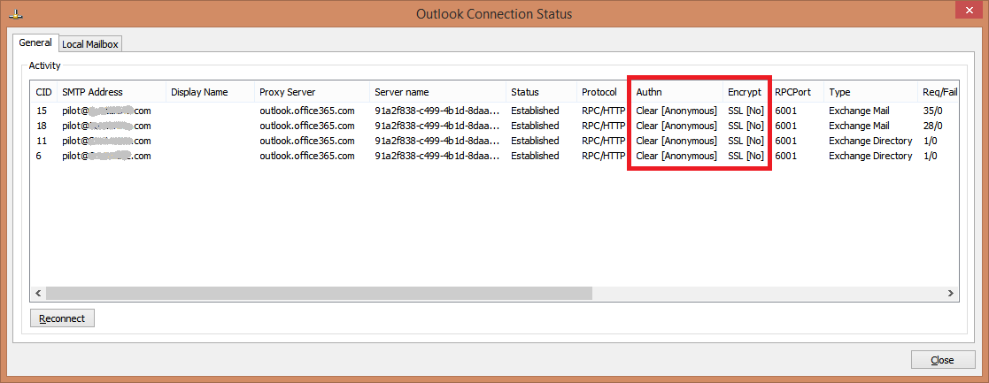 The EXPTA {blog}: Outlook Connection Status Shows The EXPTA {blog}: Outlook Connection Status Shows