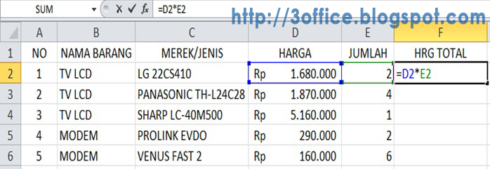 Penggunaan Rumus MS Excel | Babimut In Eiffel_-