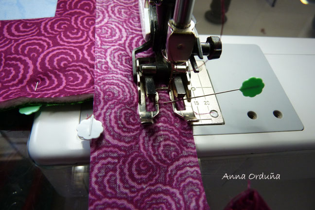 Anna Orduña - Mi Rincón de Patchwork: Tutorial: Bies simple para Quilts rectos