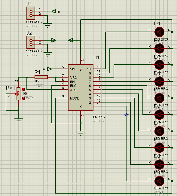 Điện tử ứng dụng: Mạch led nháy theo nhạc dùng LM3915