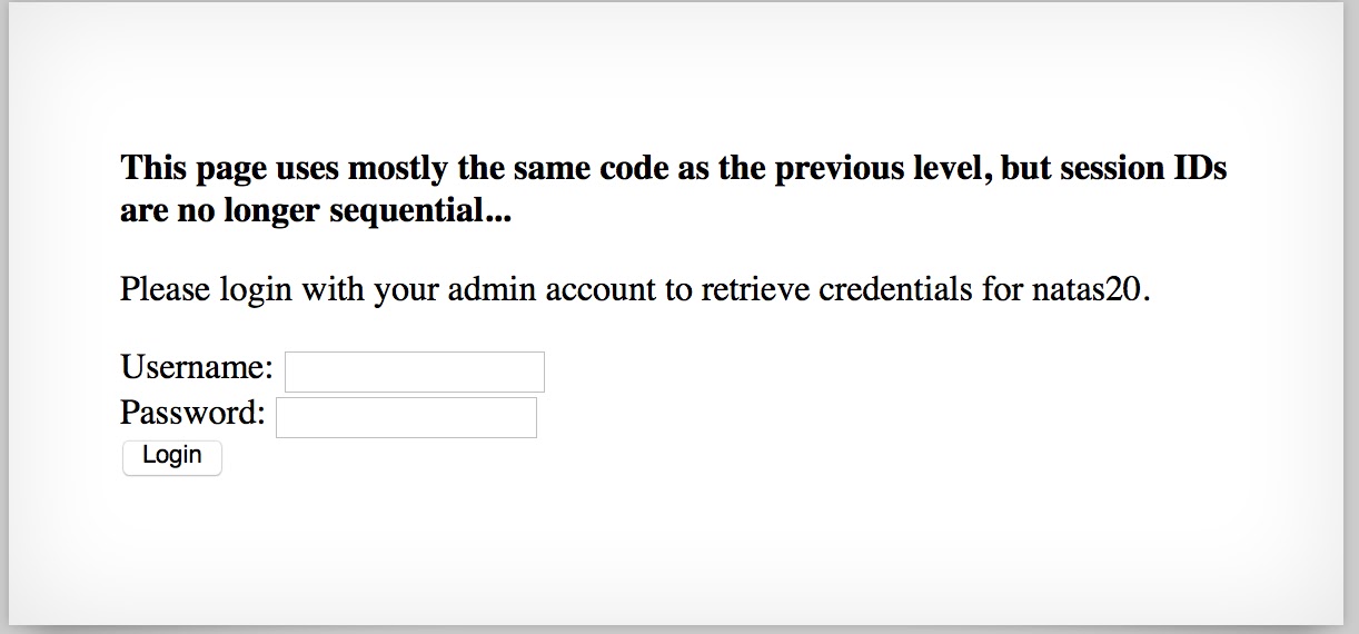 Security Writeups: Natas 19