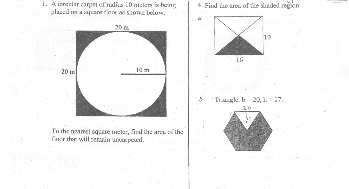 Mr. Napoli's Algebra: Aim: How do we solve shaded area problems/