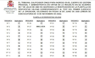 Plantilla de respuestas de Gestión Procesal ~ OPOSITORES JUSTICIA