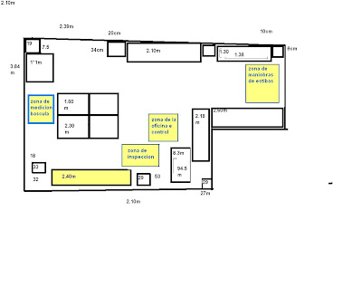 RECIBO Y DESPACHO: plano bodega con las zonas