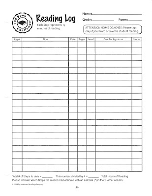 Mrs. Parsons's Place: READING LOGS