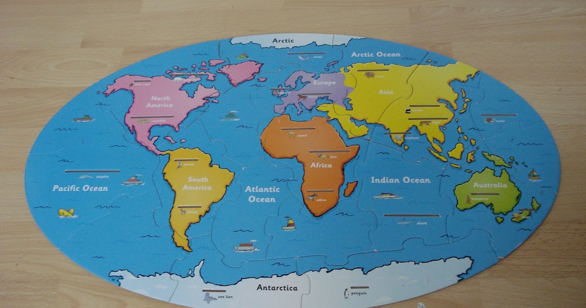 THE LEARNING ARK - Elementary Montessori : Continent Puzzle