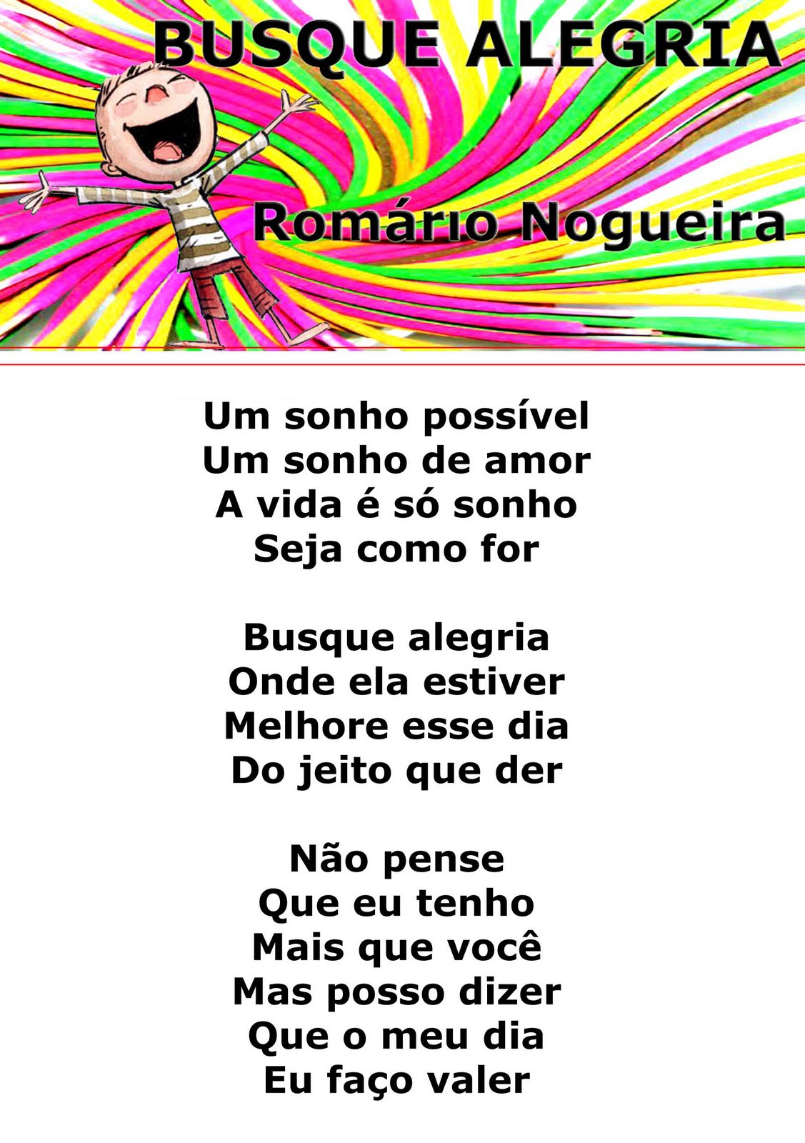 Poema De Alegria Com Rima - FDPLEARN