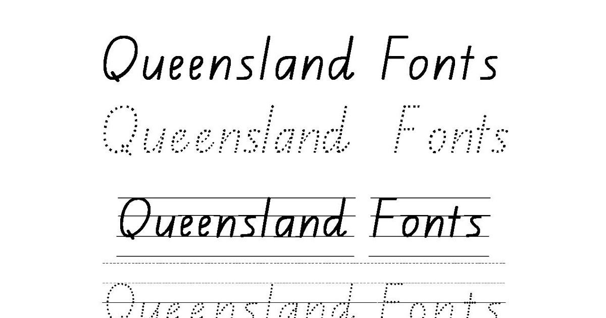 Al's Archives: QLD School Fonts