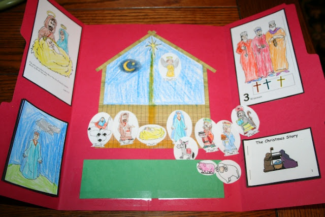 Nativity Lapbook & Craft Pictures - Shower of Roses Blog