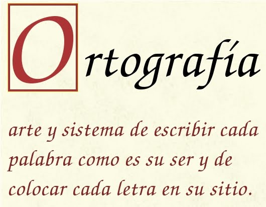 Las letras que queremos hoy: LA ORTOGRAFÍA (Primera Parte)