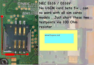 Mobile Repairing Solution Hub: NEC 616 E616 No Sim card