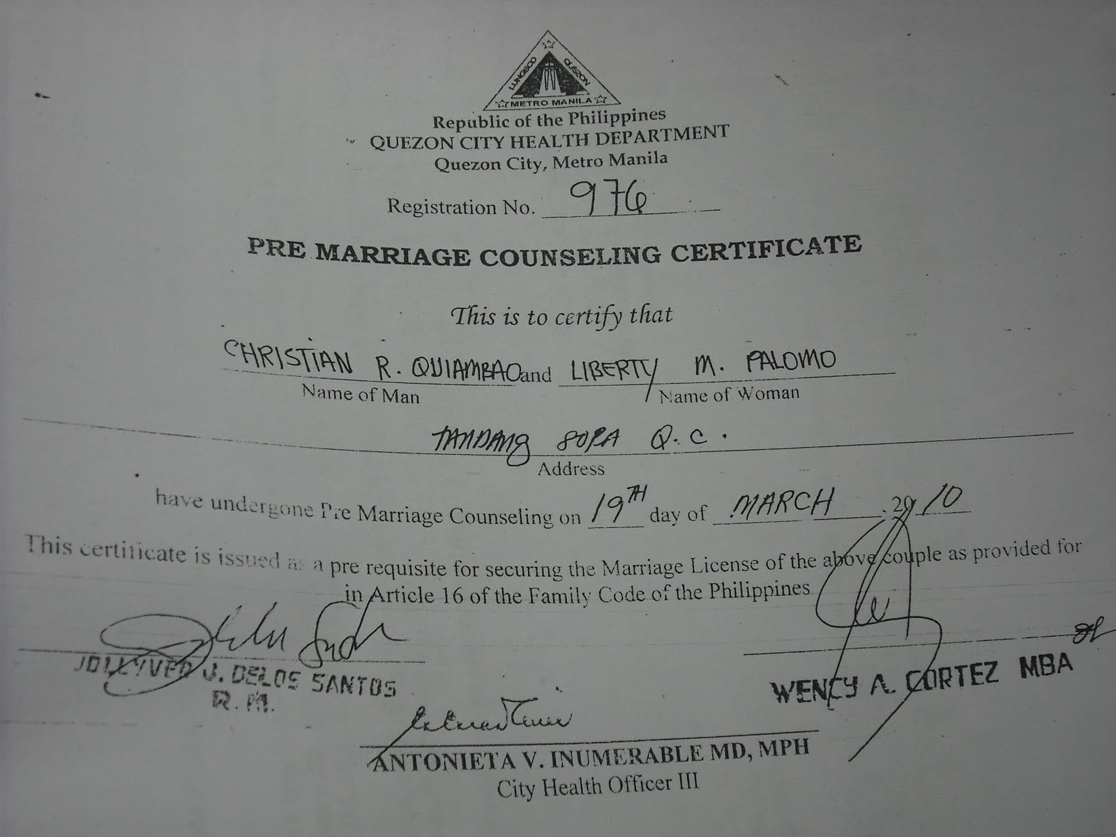 Pre Marriage Counseling Certificate Philippines - prntbl.concejomunicipaldechinu.gov.co