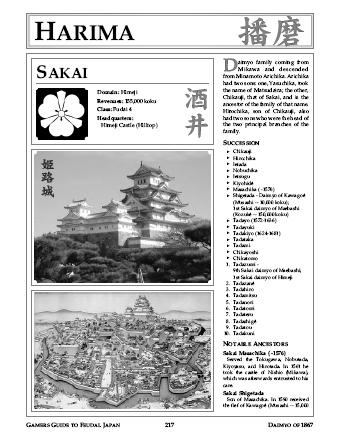 Shogun-ki: Gamers Guide to Feudal Japan: "Daimyo of 1867"