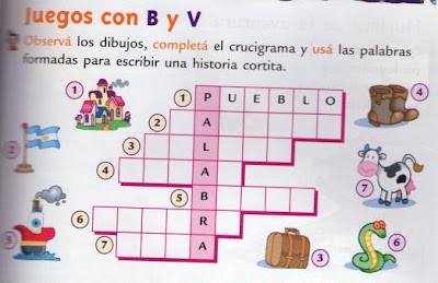 Actividades para niños: Uso de la V y la B