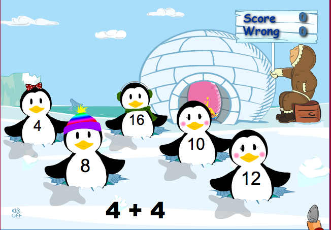 Educational Snippets: Penguin Party - Math Fact Games