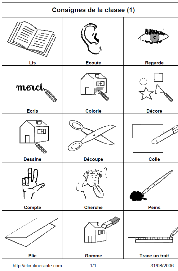 BROZOS EN FRANÇAIS: Consignes de la classe