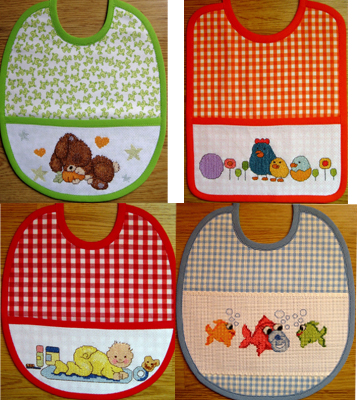 Patrones baberos punto de cruz gratis - Imagui