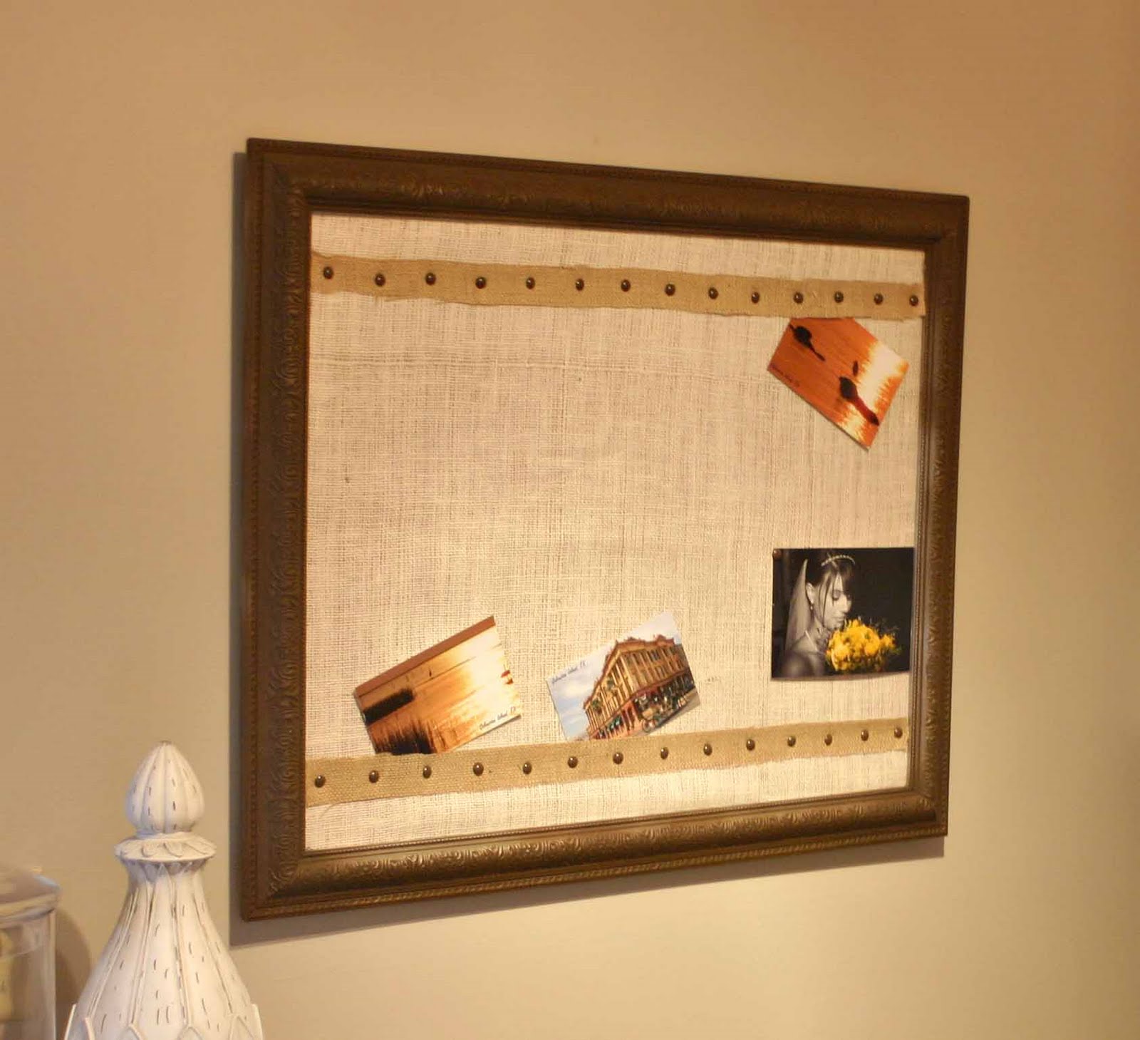Girls in the Garden: Burlap Bulletin Board