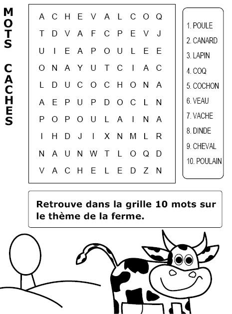 Mots-mêlés: Mots-mêlés pour les enfants