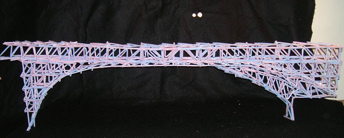 Bridge building design: Kevin, Carla and Rashid's Straw Bridge Building ...