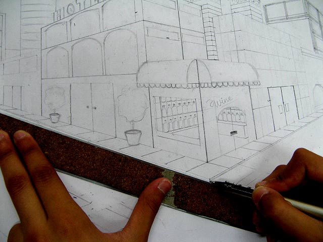 Mr. Bob's Middle & High School Art Room: 2-Point Perspective Pen and Ink