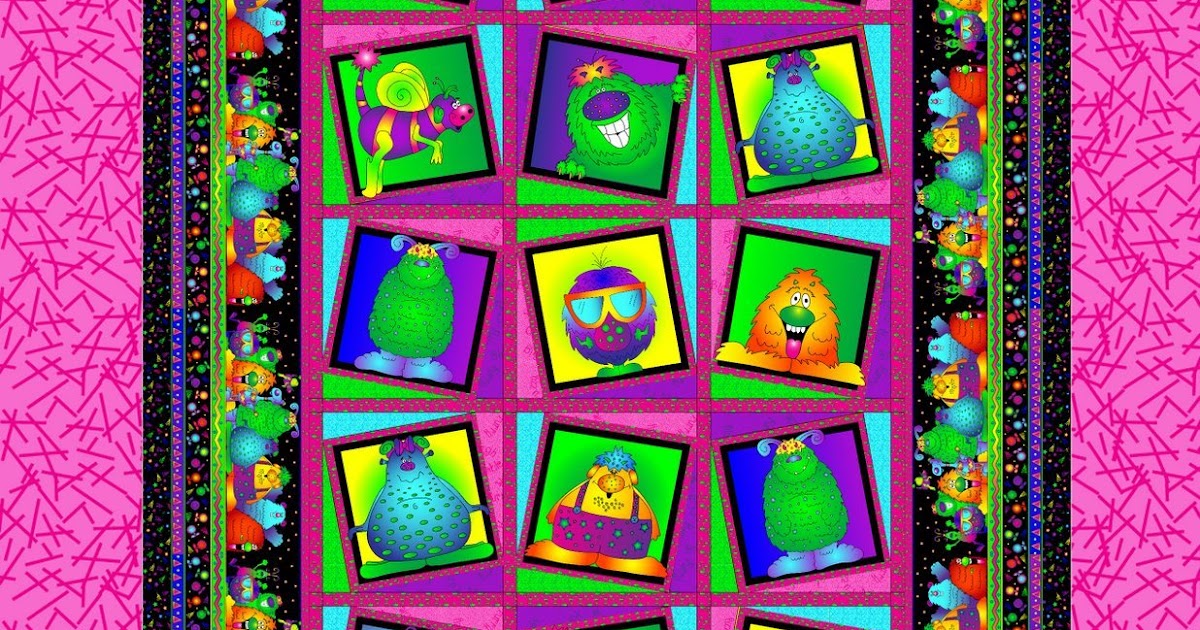 Whistlepig Creek We Do Whimsical Monsters In The Closet Fabric whistlepig-creek-we-do-whimsical-monsters-in-the-closet-fabric