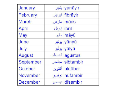 Arabic 4 Free: MONTHS IN ARABIC