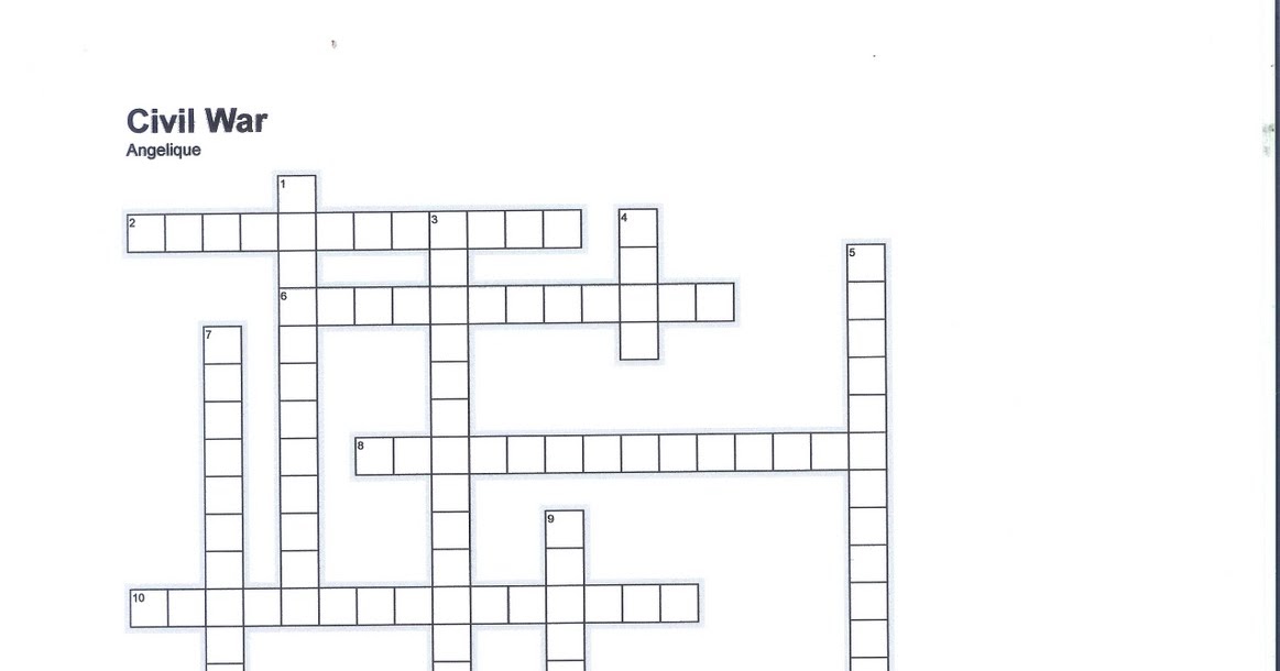 The Civil War Crossword Puzzle Answers - prntbl.concejomunicipaldechinu ...