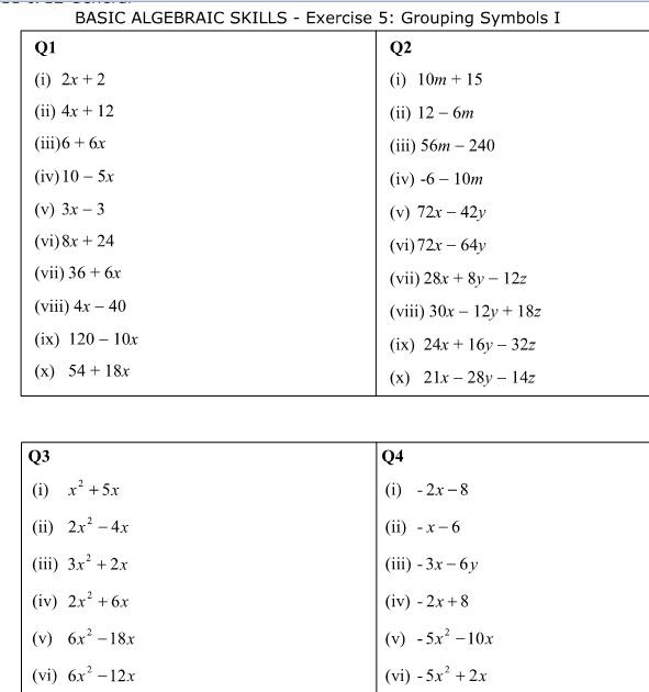 MathsOnline Answers: Grouping Symbols