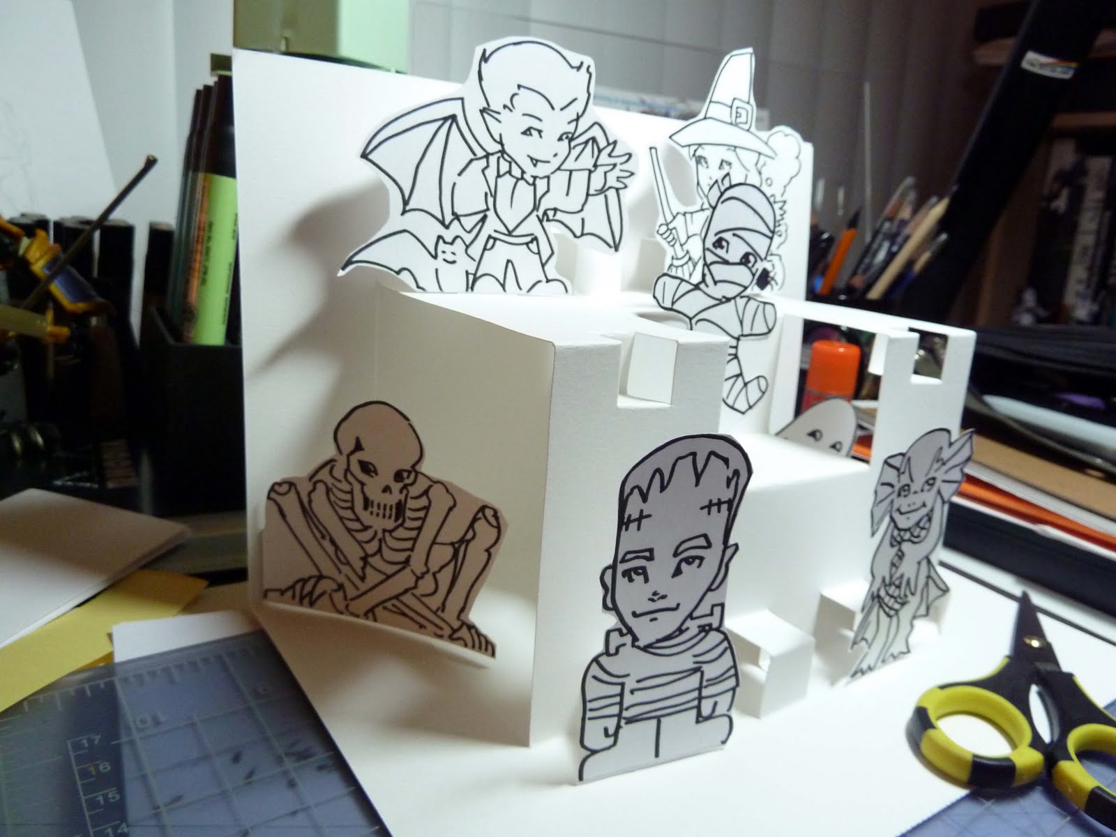 Kid Sketches: Halloween and Fantasy Pop-Up Diorama Cards