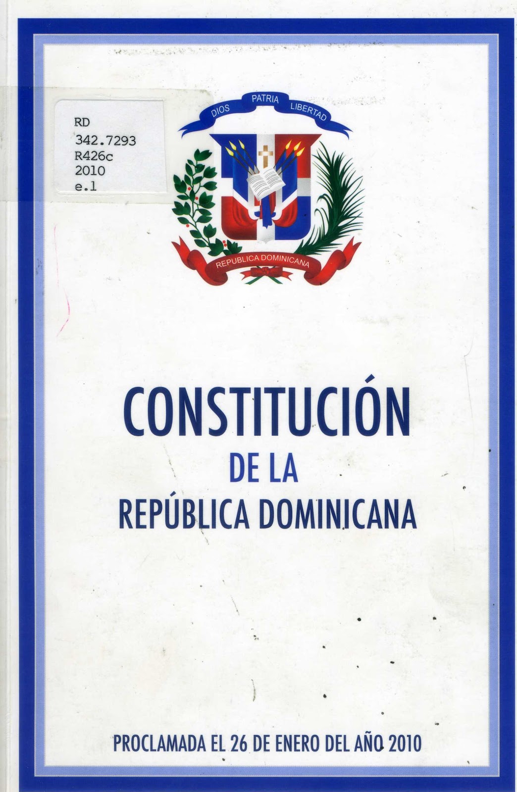 Boletín Nuevas Adquisiciones Biblioteca UNPHU: Constitución de la República Dominicana