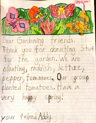 GotDirtWI: Dear Gardening Friends: Letters from Students