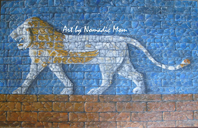 Art by Nomadic Mom: H's Assyrian Lion