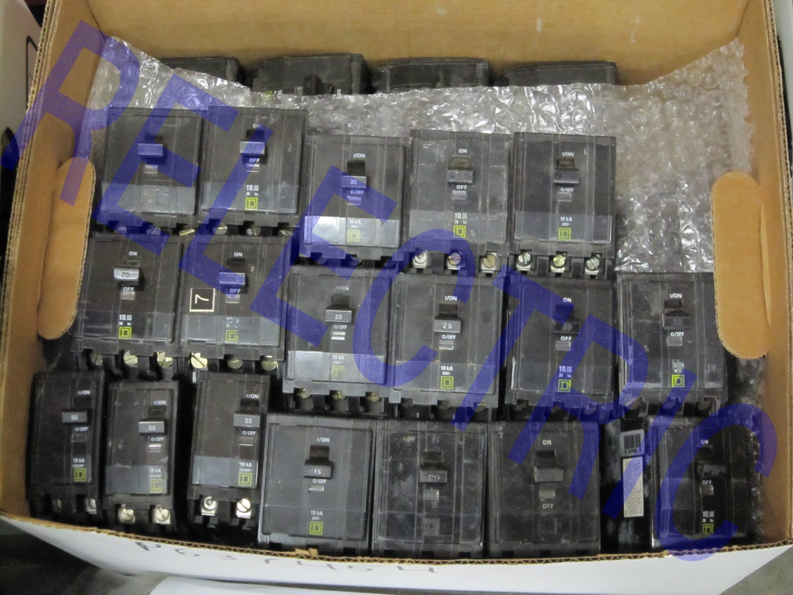 RELECTRIC Recent Arrivals: Large Lot of Various Circuit Breakers RELECTRIC Recent Arrivals: Large Lot of Various Circuit Breakers