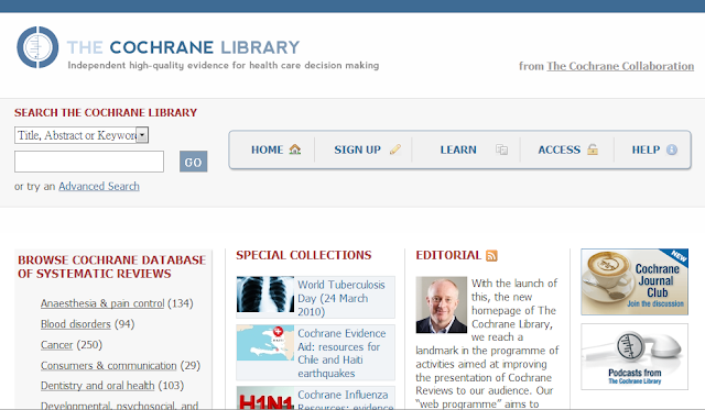 考科藍圖書館網站更新 (Cochrane Library Website Updated).. - NEJS