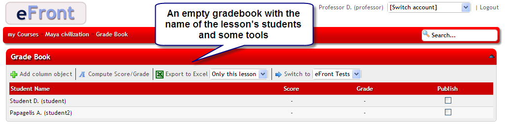 The gradebook module - eFront Blog