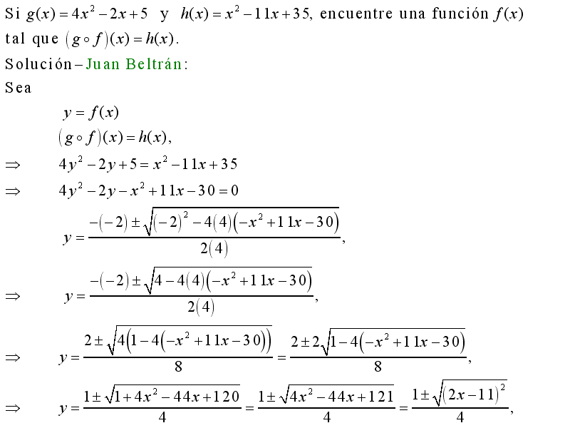 Cálculo21: Funciones compuestas.