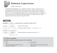 Algebra: Chapter 12 Rational Expressions and Equations