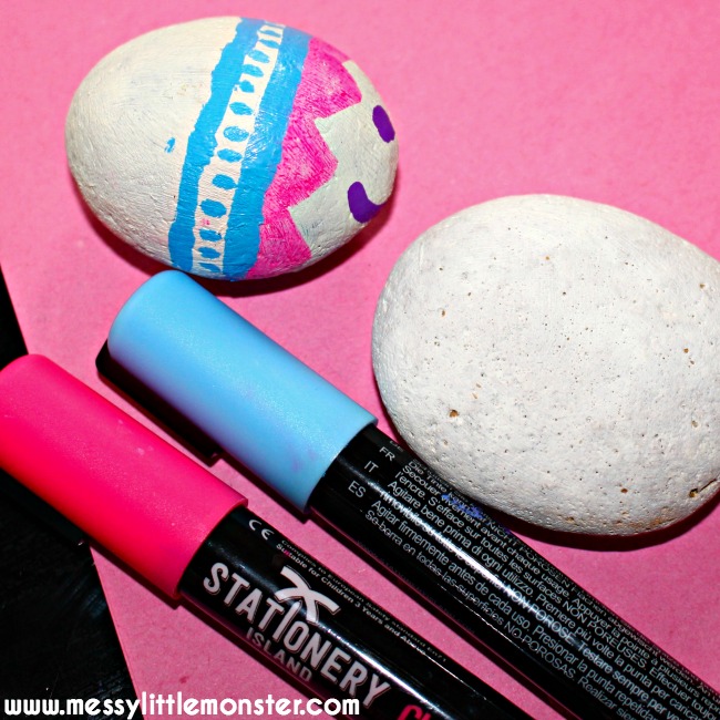 Painted Rock Stone Fish Craft - Messy Little Monster